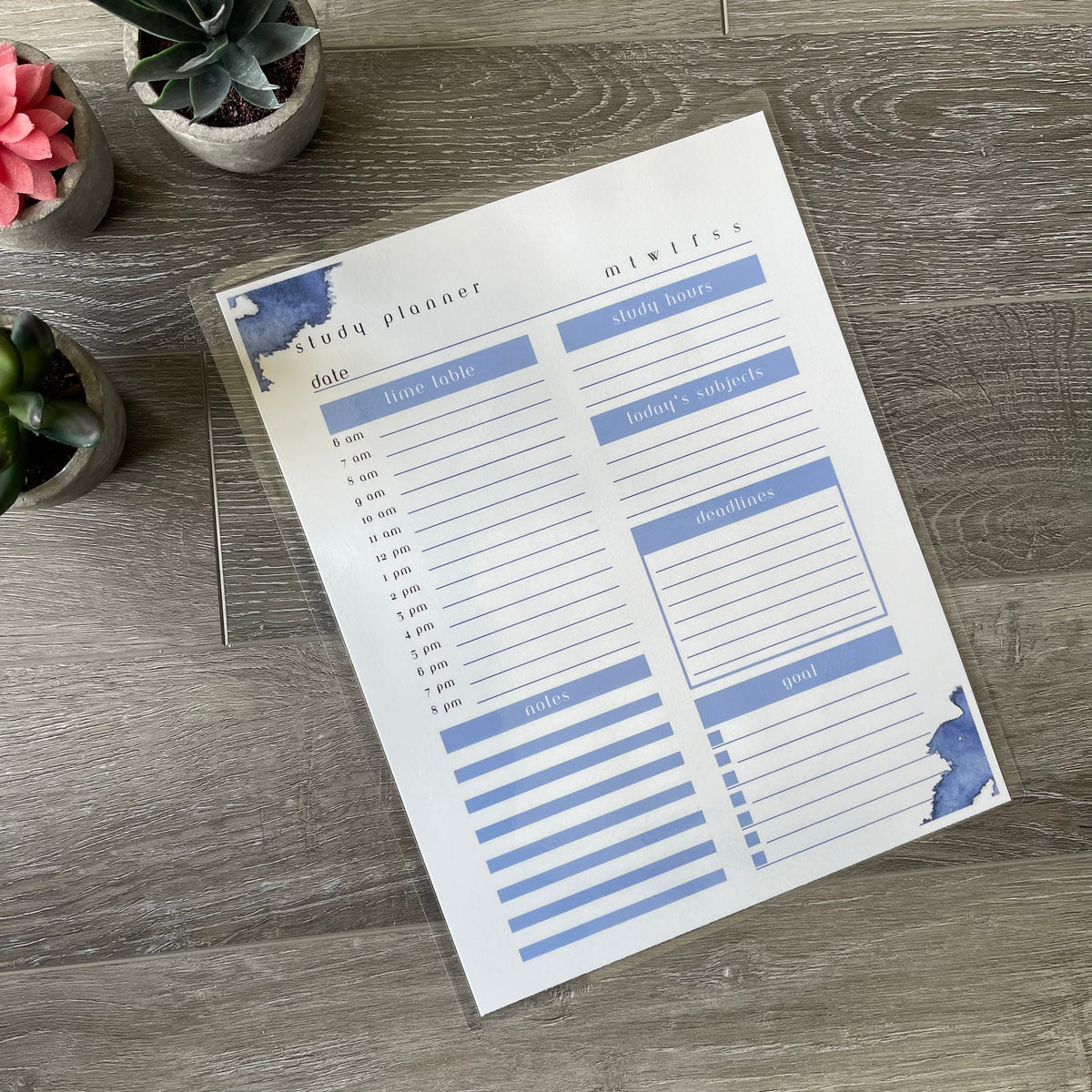 ADHD Watercolor Student Management - Laminated Planner – Advancing Aiden