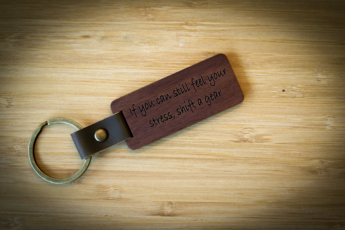 Shift a Gear Wooden Keychain – Advancing Aiden
